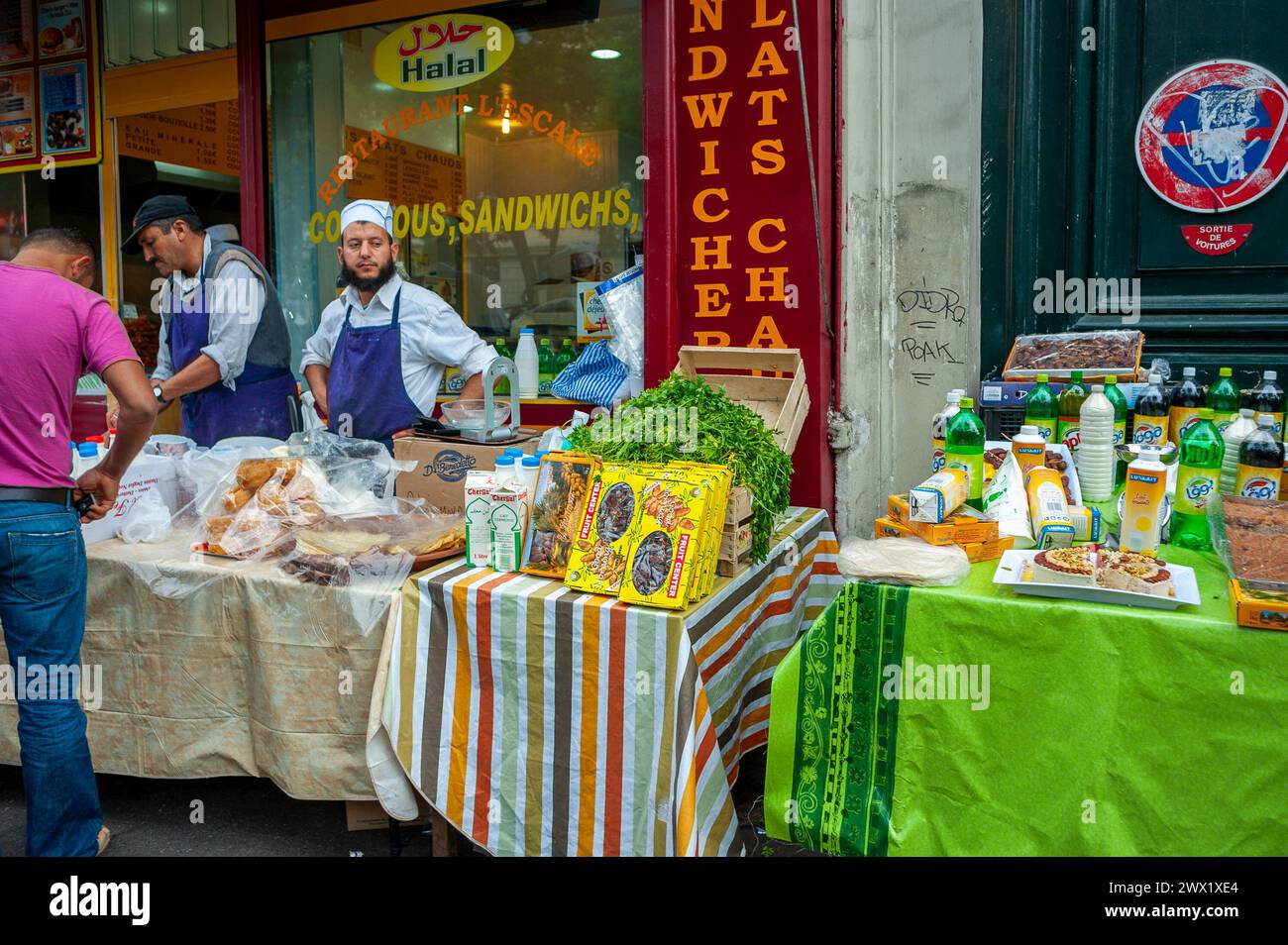 Paris, France, Religion, Ramadan Celebrations, Food Store, Table on ...