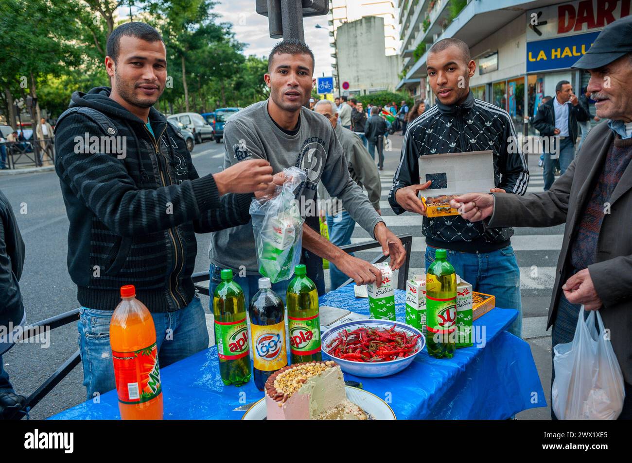 Paris, France, Religion, Ramadan Celebrations, Food Store, Table on ...