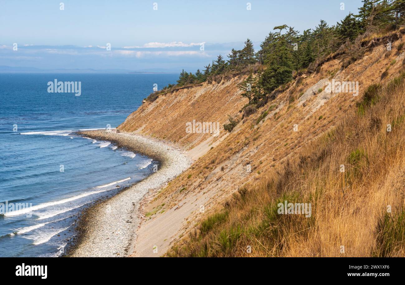 Coastal Overlook at Fort Ebey State Park in Washington State, USA Stock ...