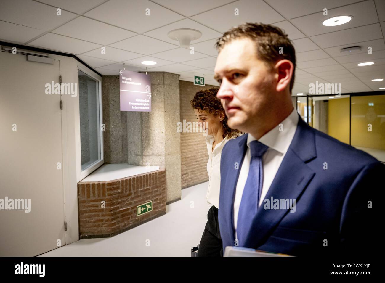 THE HAGUE - Sophie Hermans and Eelco Heinen (vvd) before the start of ...