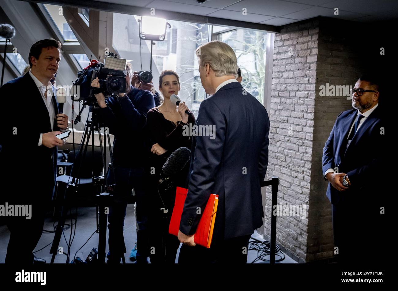 THE HAGUE - Geert Wilders (PVV) before the start of the follow-up ...