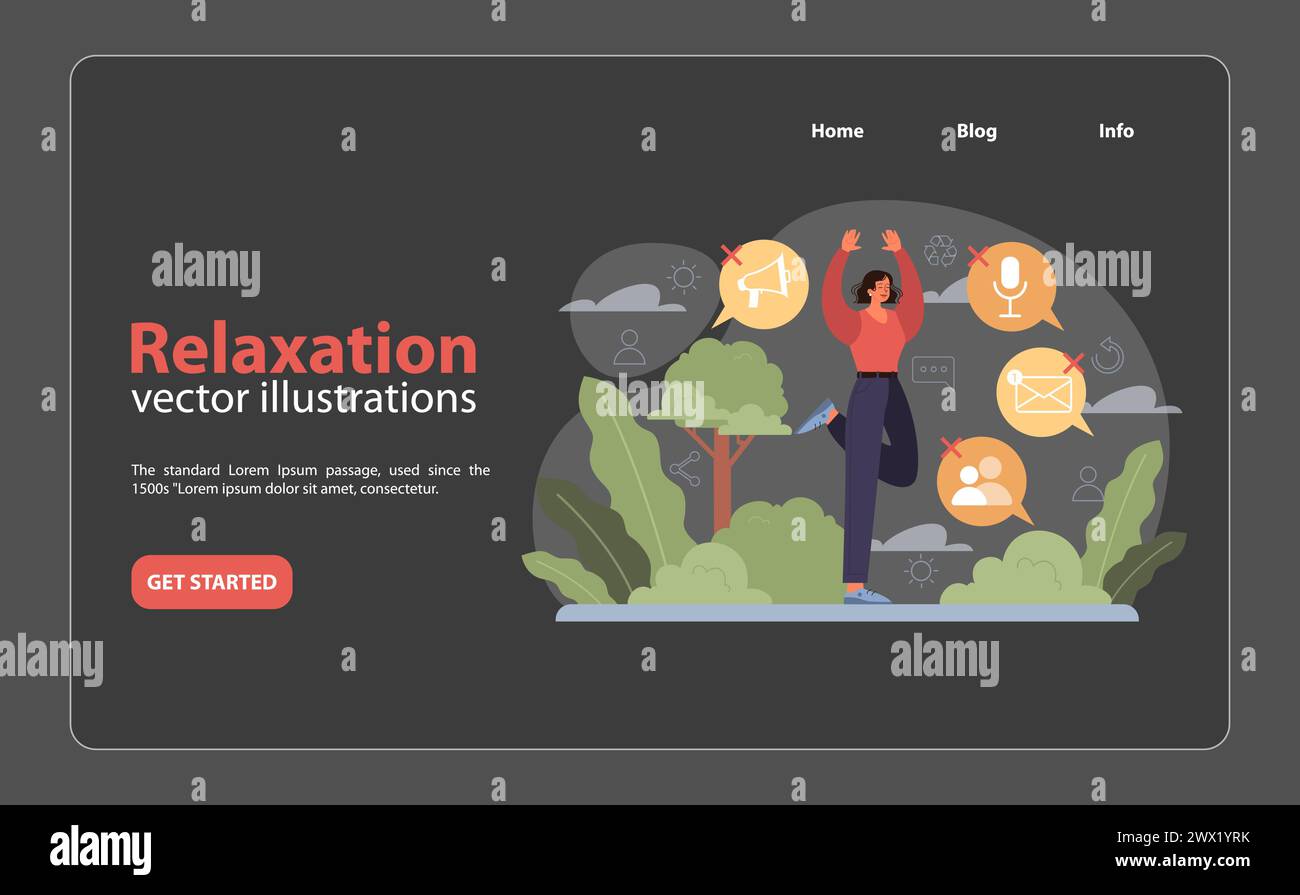 Relaxation concept. A peaceful moment of a person enjoying tranquility ...