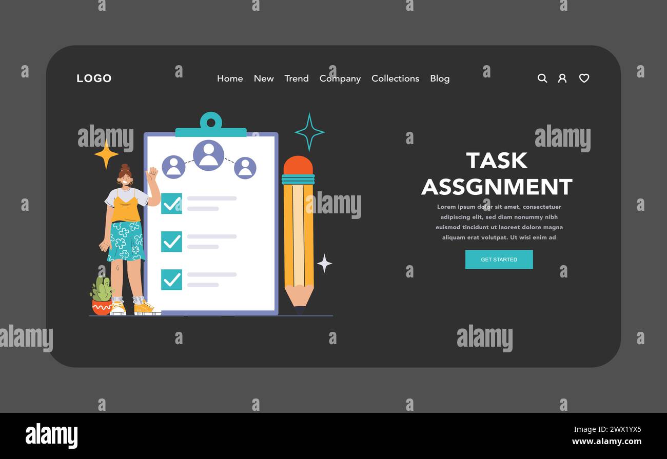 Task Assignment concept. Efficient team member allocating duties ... Task Assignment concept. Efficient team member allocating duties ...