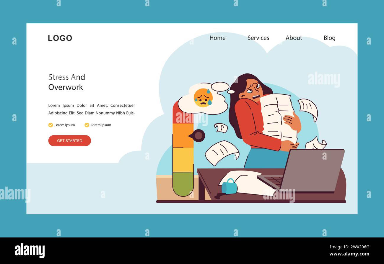 Workplace stress visualized. A compelling illustration that captures ...