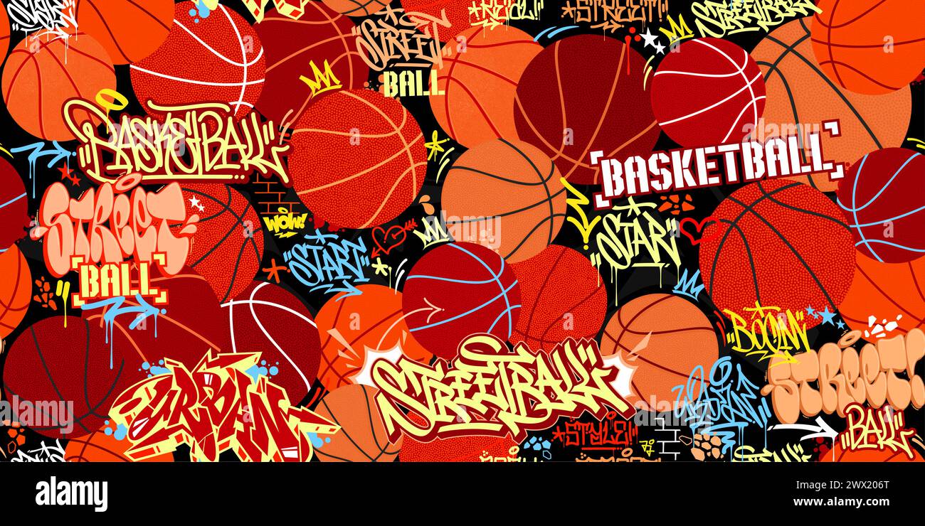 Cool Seamless Abstract Hip Hop Urban Street Art Graffiti Style ...