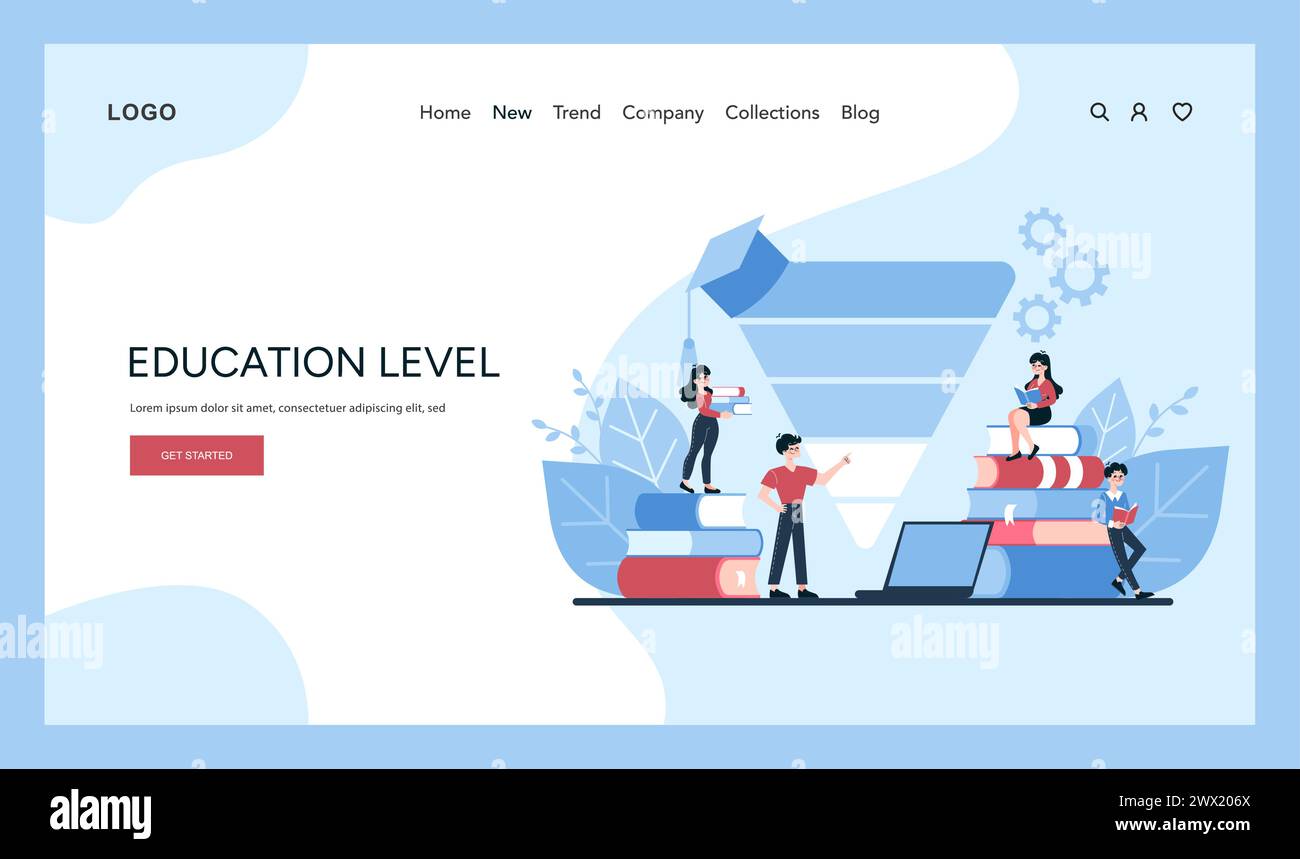 Education Level segmentation. Illustration portrays the significance of ...