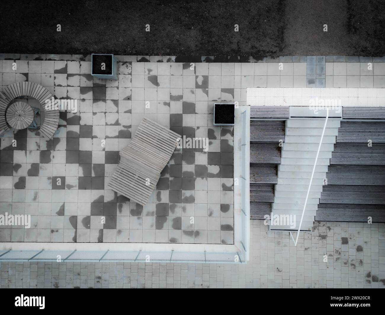 Aerial shot overhead contemporary architecture hi-res stock photography ...