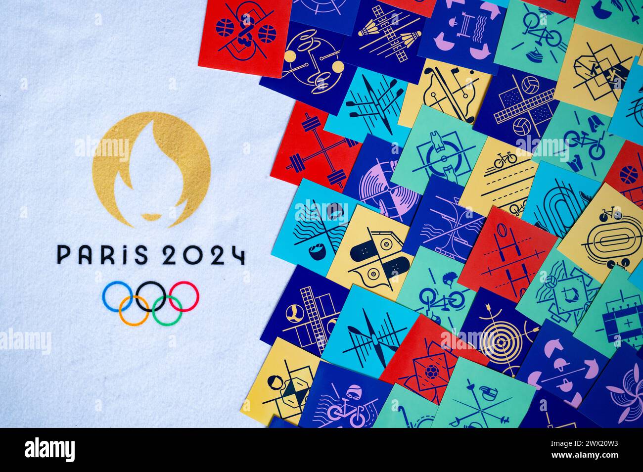 PARIS, FRANCE, MARCH 26, 2024: The Official Emblem of the Paris 2024 ...