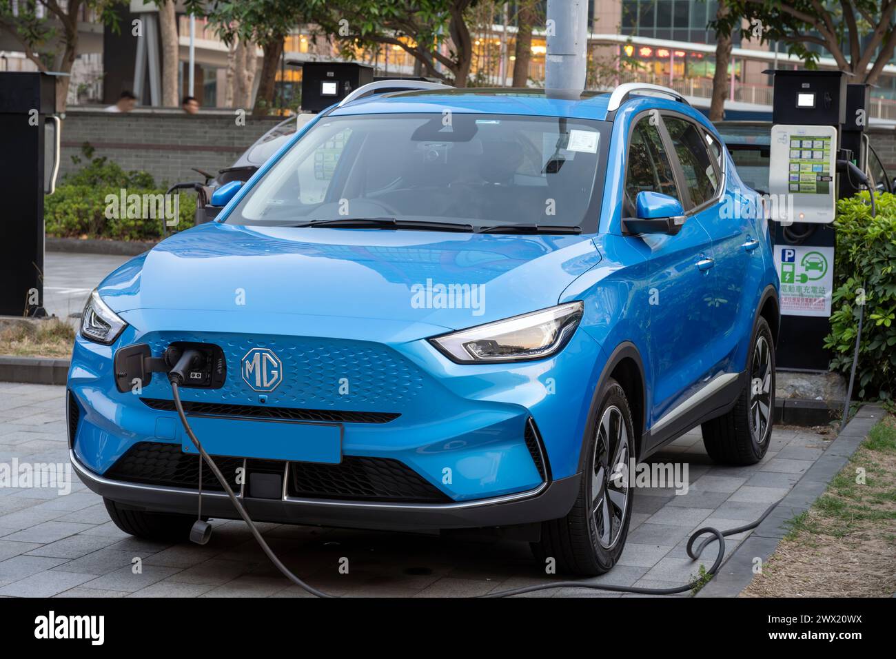 Electric Vehicle charging points, Hong Kong, China Stock Photo - Alamy