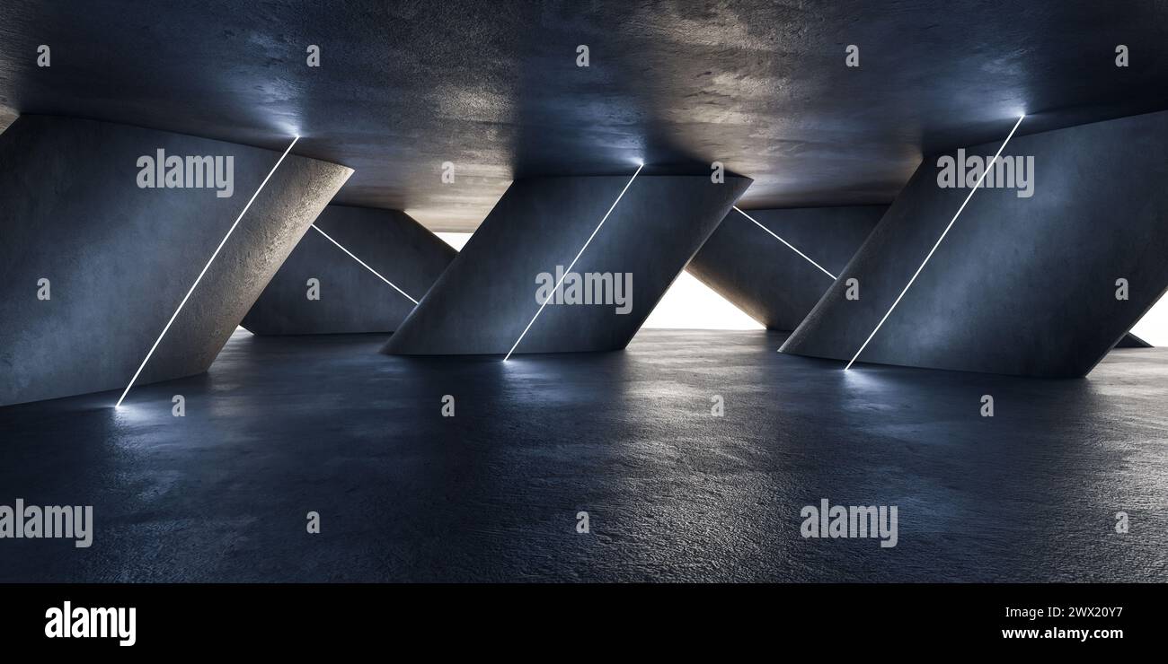 Abstract view of geometric shapes creating a symmetrical pattern in ...