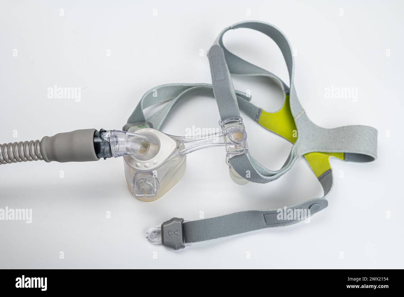 Sleep apnea continuous positive airway pressure- mask (CPAP) and hose ...