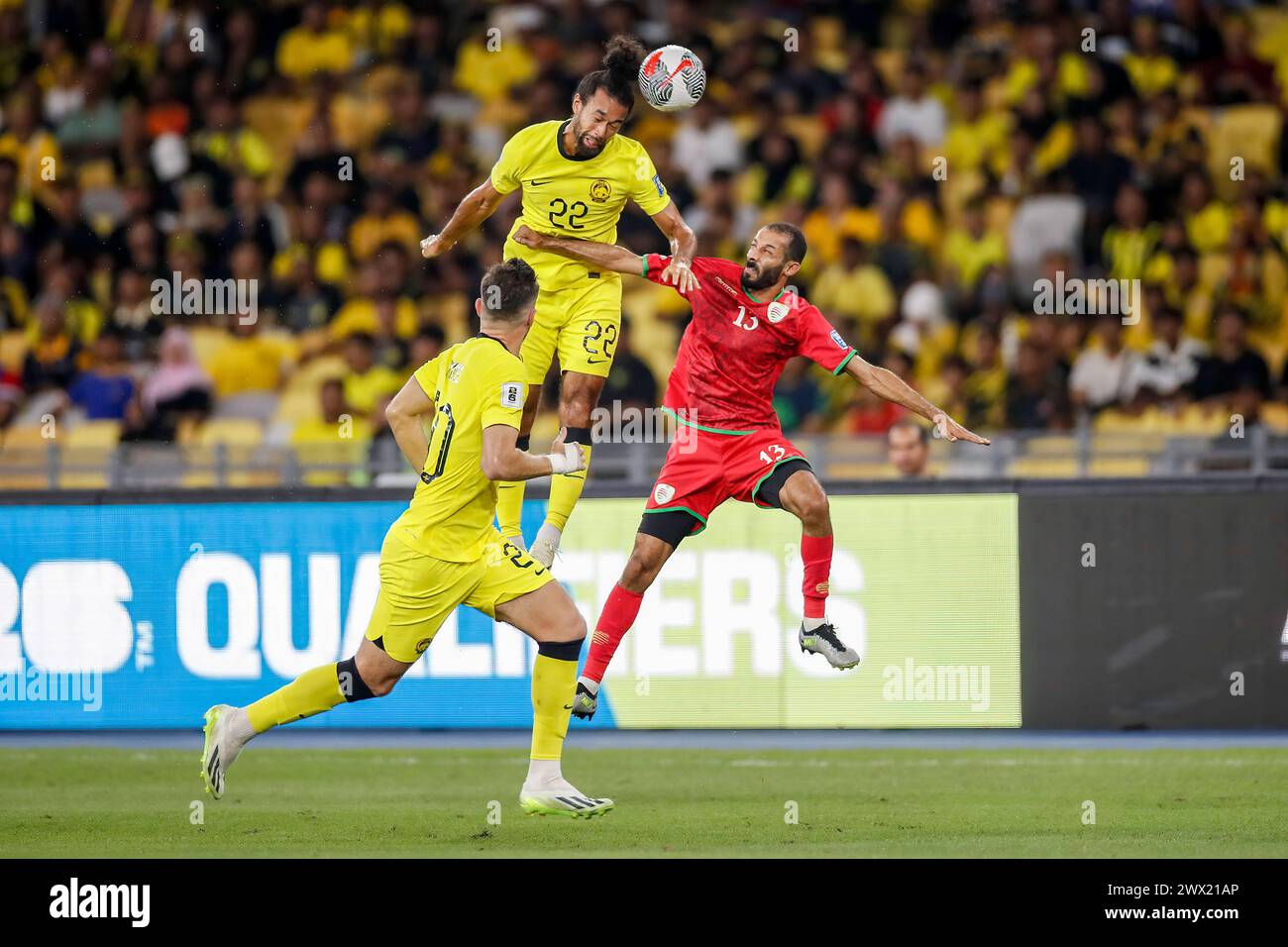 Kuala Lumpur, Malaysia. 26th Mar, 2024. Corbin Ong of Malaysia (C) and ...