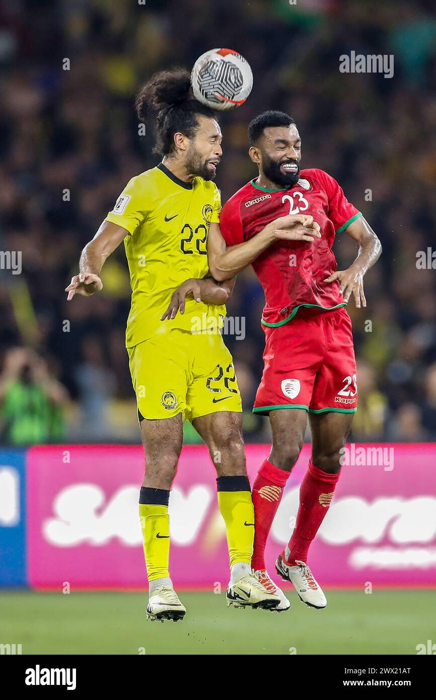 Kuala Lumpur, Malaysia. 26th Mar, 2024. Corbin Ong of Malaysia (L) and ...