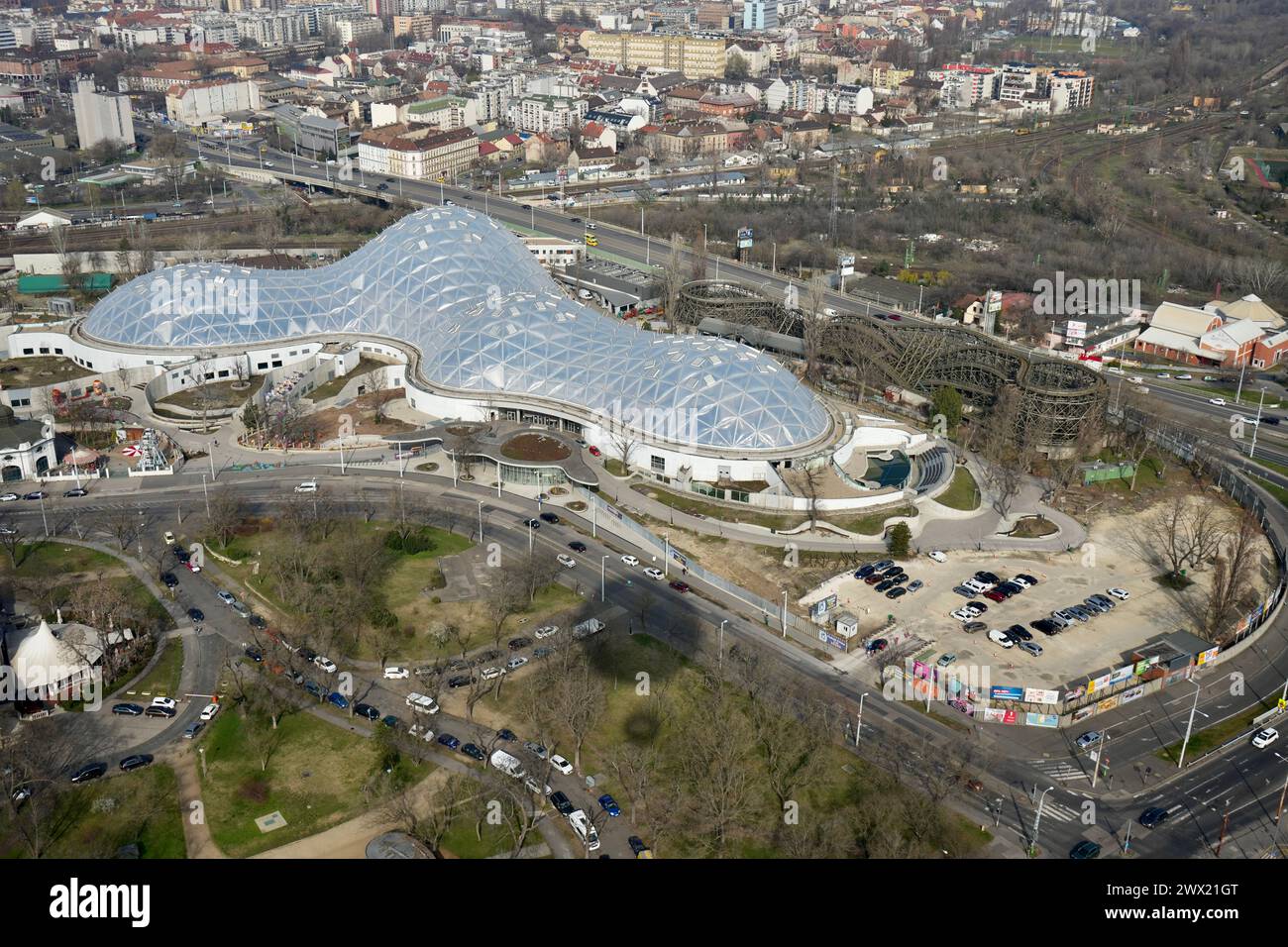 Arial View of The Biodome (Biodóm) from the BalloonFly Hotair Balloon ...
