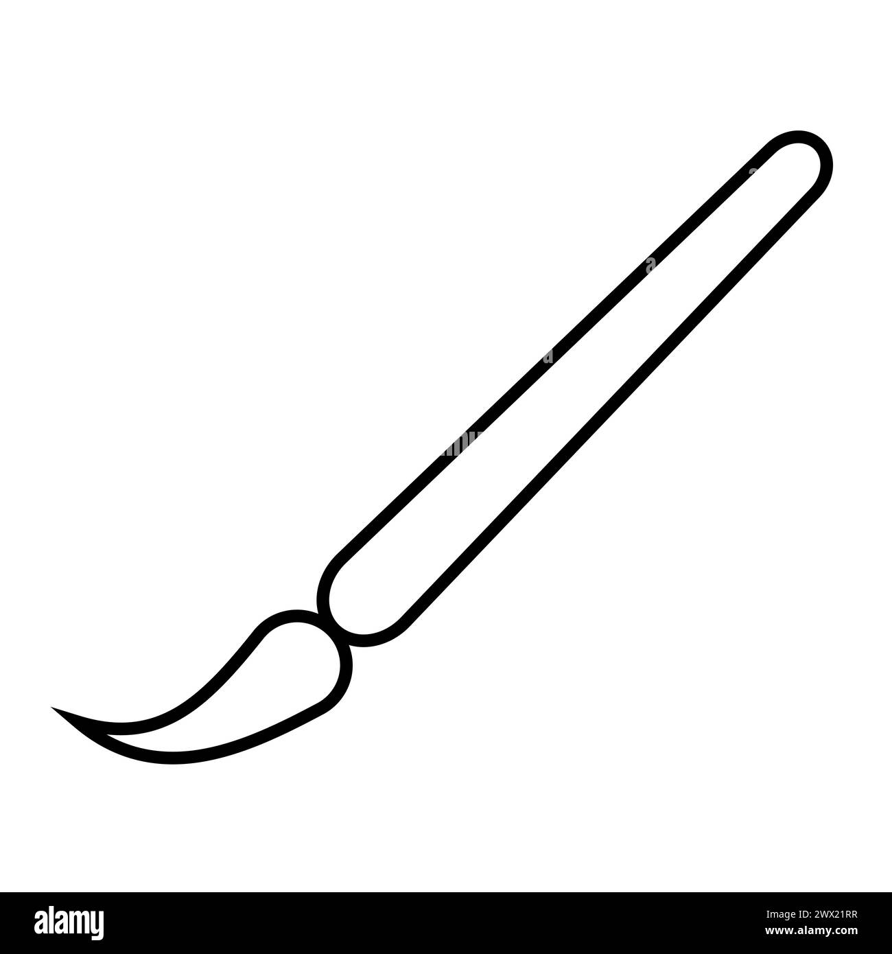 Icon outlines artists brush for drawing pictures with paints Stock ...