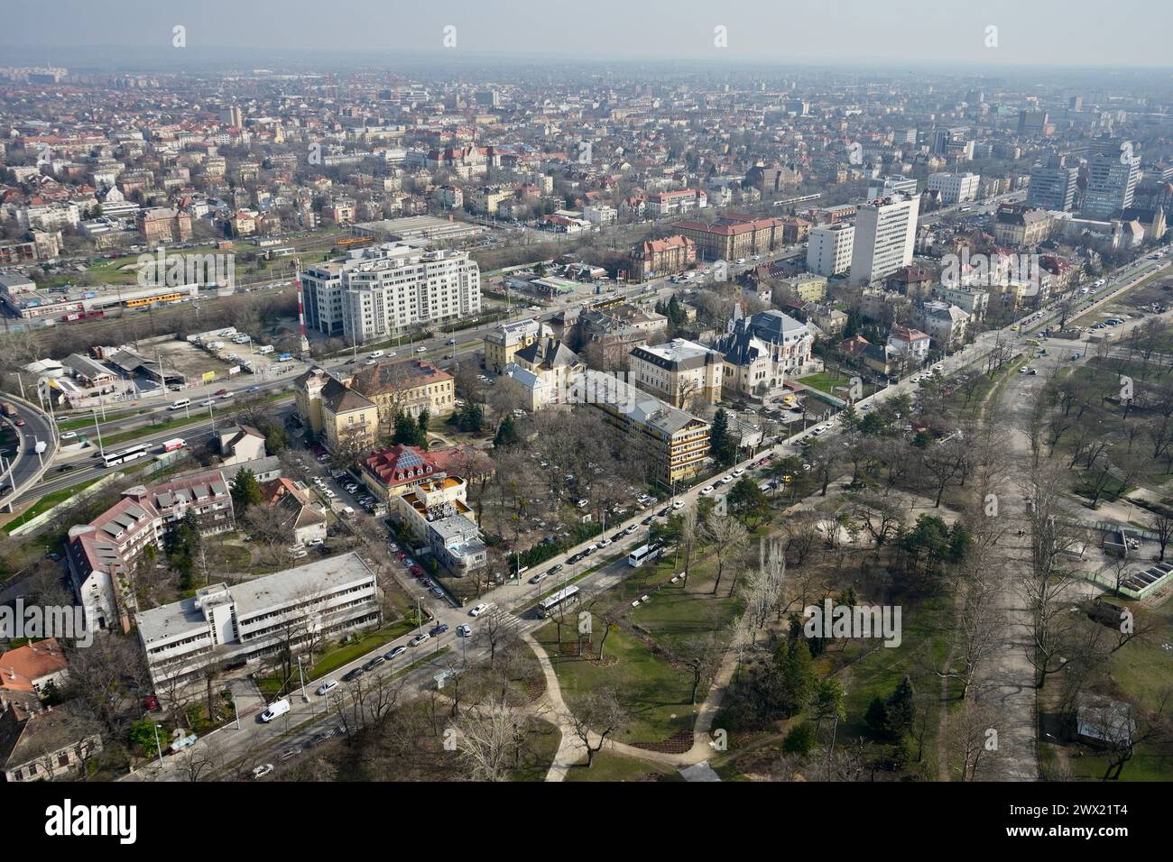 Arial view of Budapest from The BalloonFly Hot Air Balloon Stock Photo ...