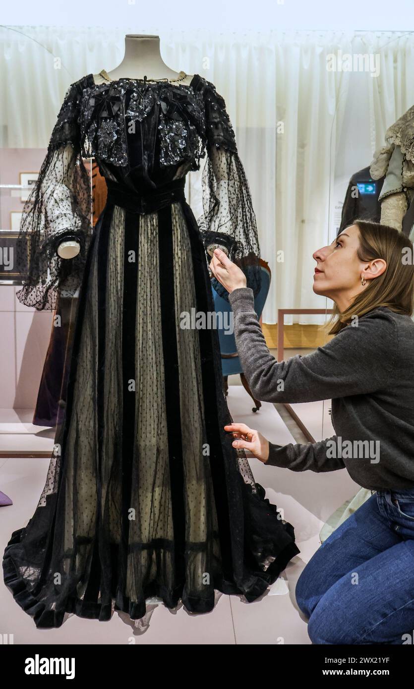 Leighton House ,London, UK 27 March 2024 Russel & Allen Evening dress ...