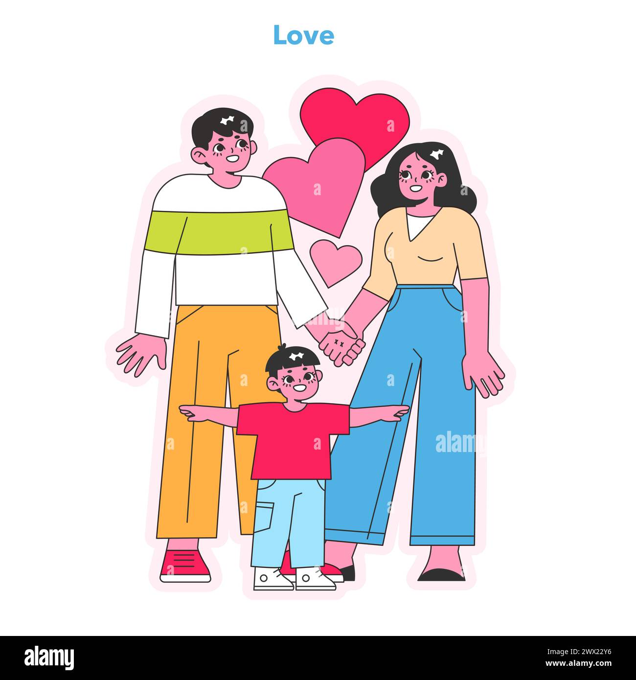 Love concept. Family united, showcasing the bond of affection and care ...