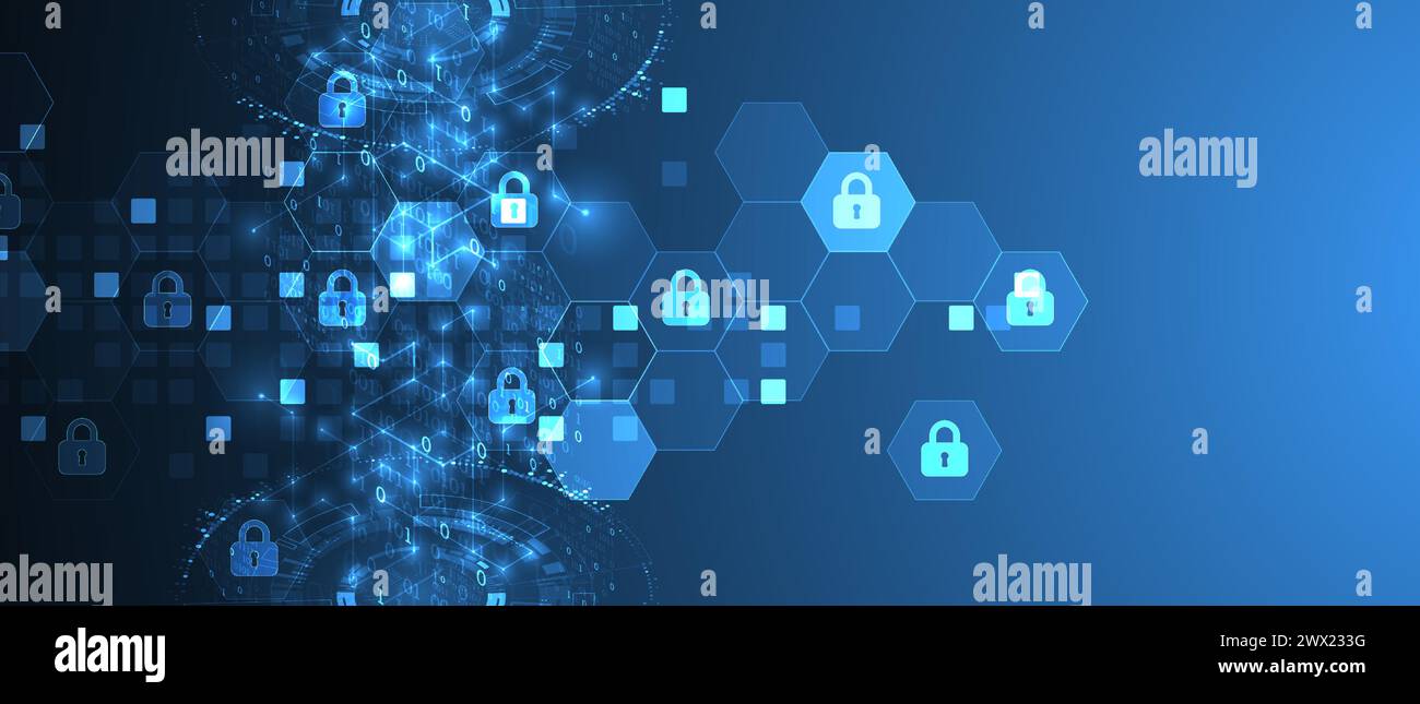 Technological background with isometric ornament. Digital security ...