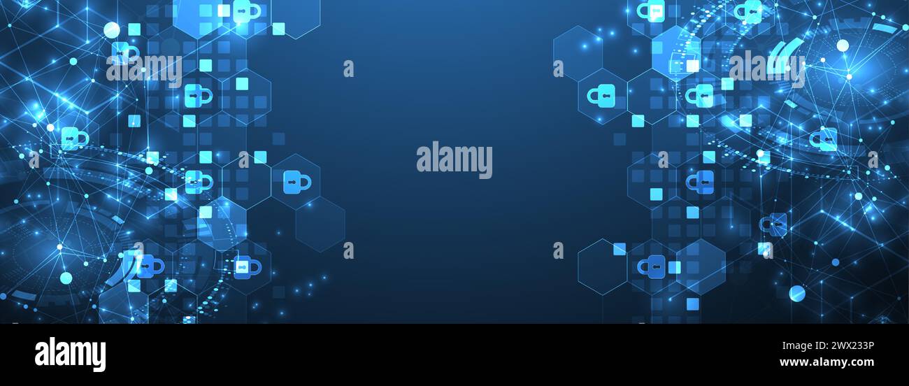 Technological background with isometric ornament. Digital security ...