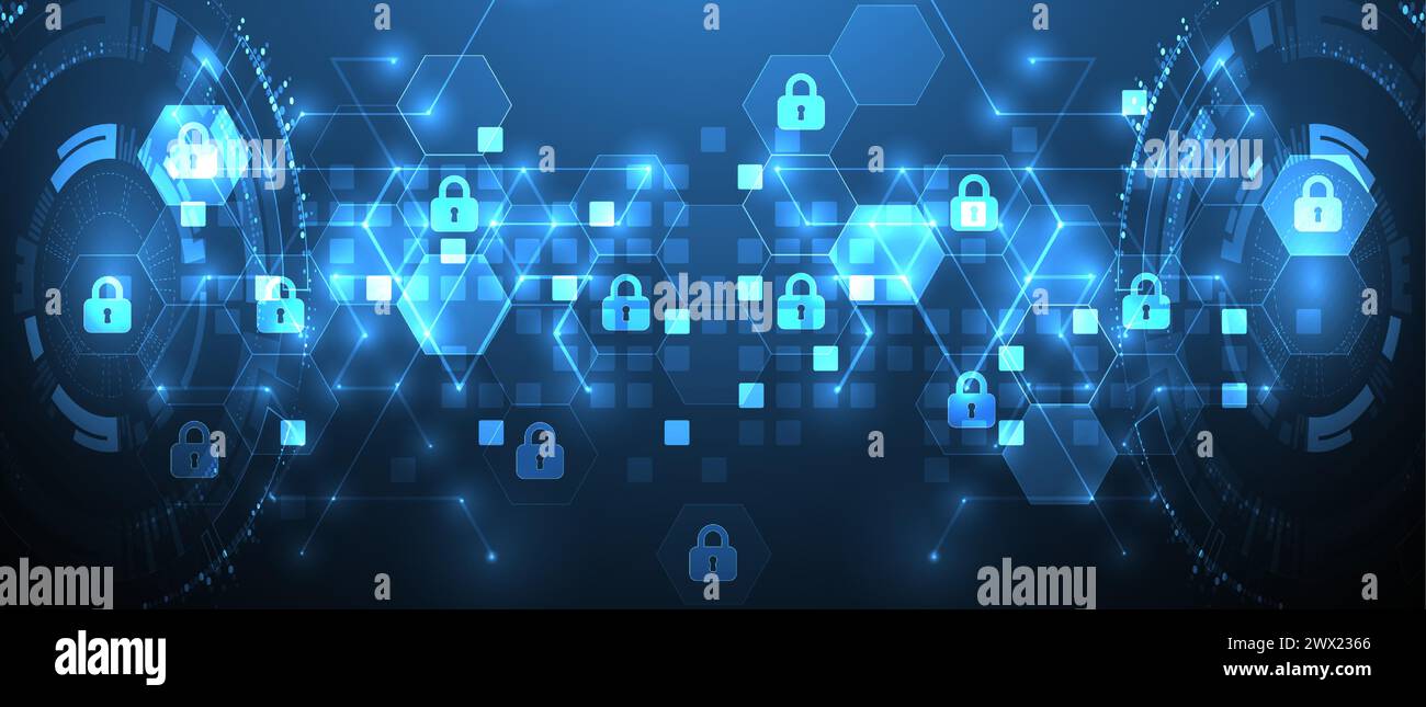 Technological background with isometric ornament. Digital security ...