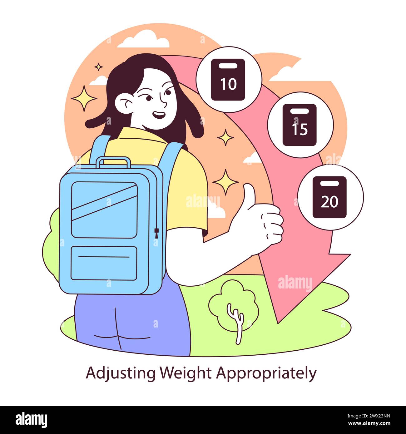 Load management concept. A rucking enthusiast demonstrates how to ...