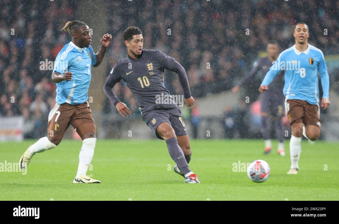 L-R Jeremy Doku(Manchester City)of Belgium and Jude Bellingham (Real ...