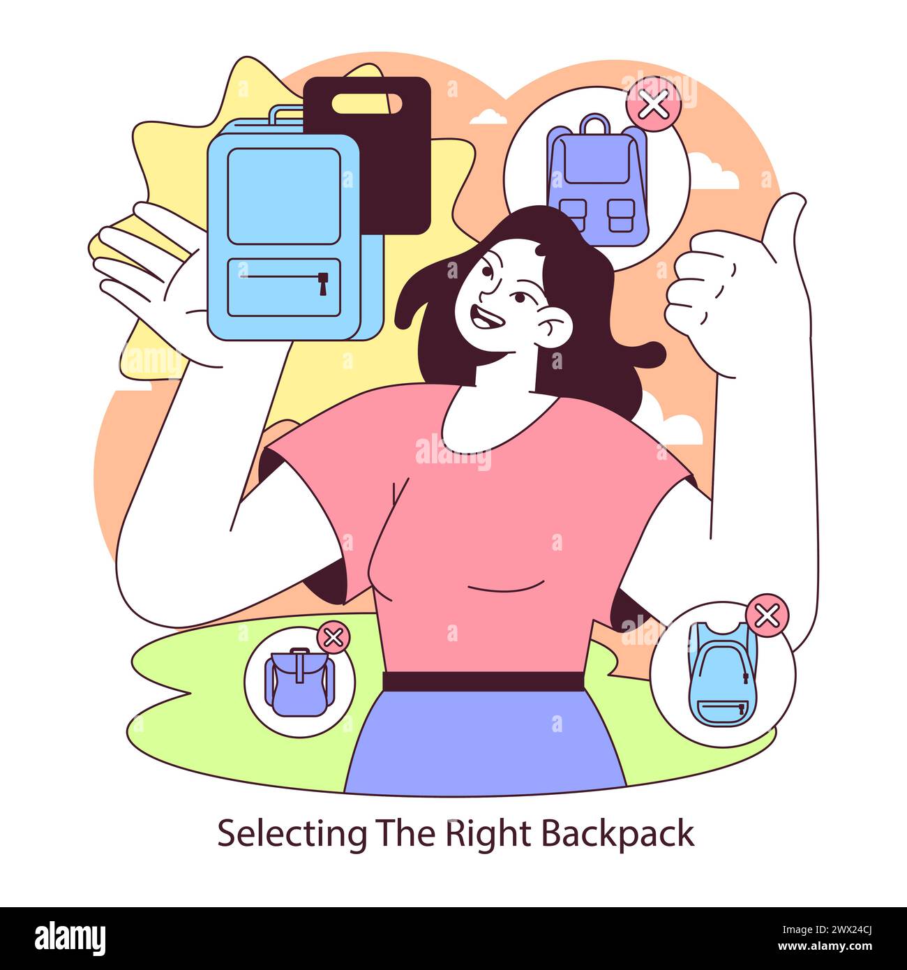 Choosing hiking Stock Vector Images - Alamy