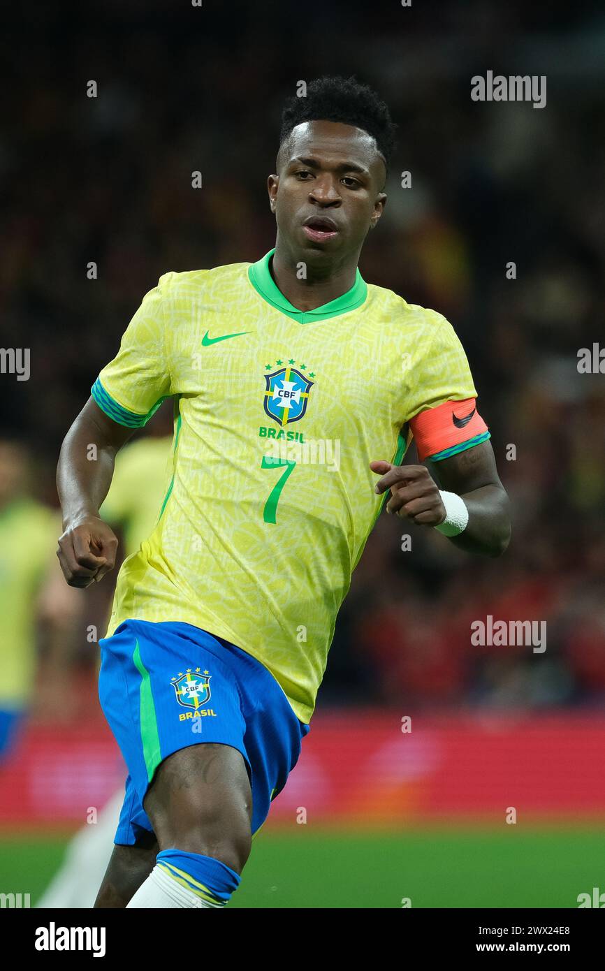 Madrid, Spain. 27th Mar, 2024. Vini Jr of Brazil during the friendly ...