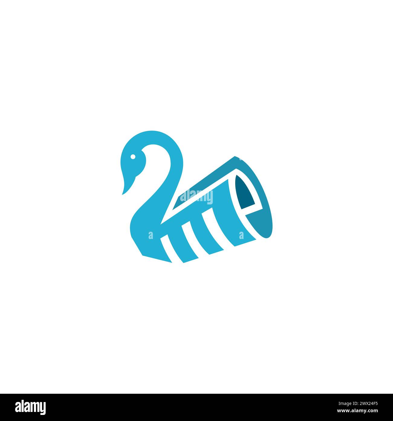 swan document logo. Swan vector Illustration Stock Vector Image & Art ...