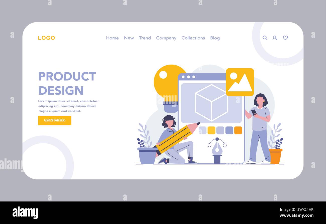 Product design web or landing page. Designers craft user-centric ...