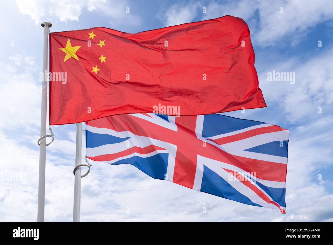 Chinese flags in europe hi-res stock photography and images - Alamy