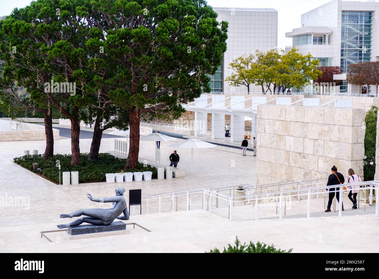 View of the Getty, art museum The Getty Center, Los Angeles, California ...