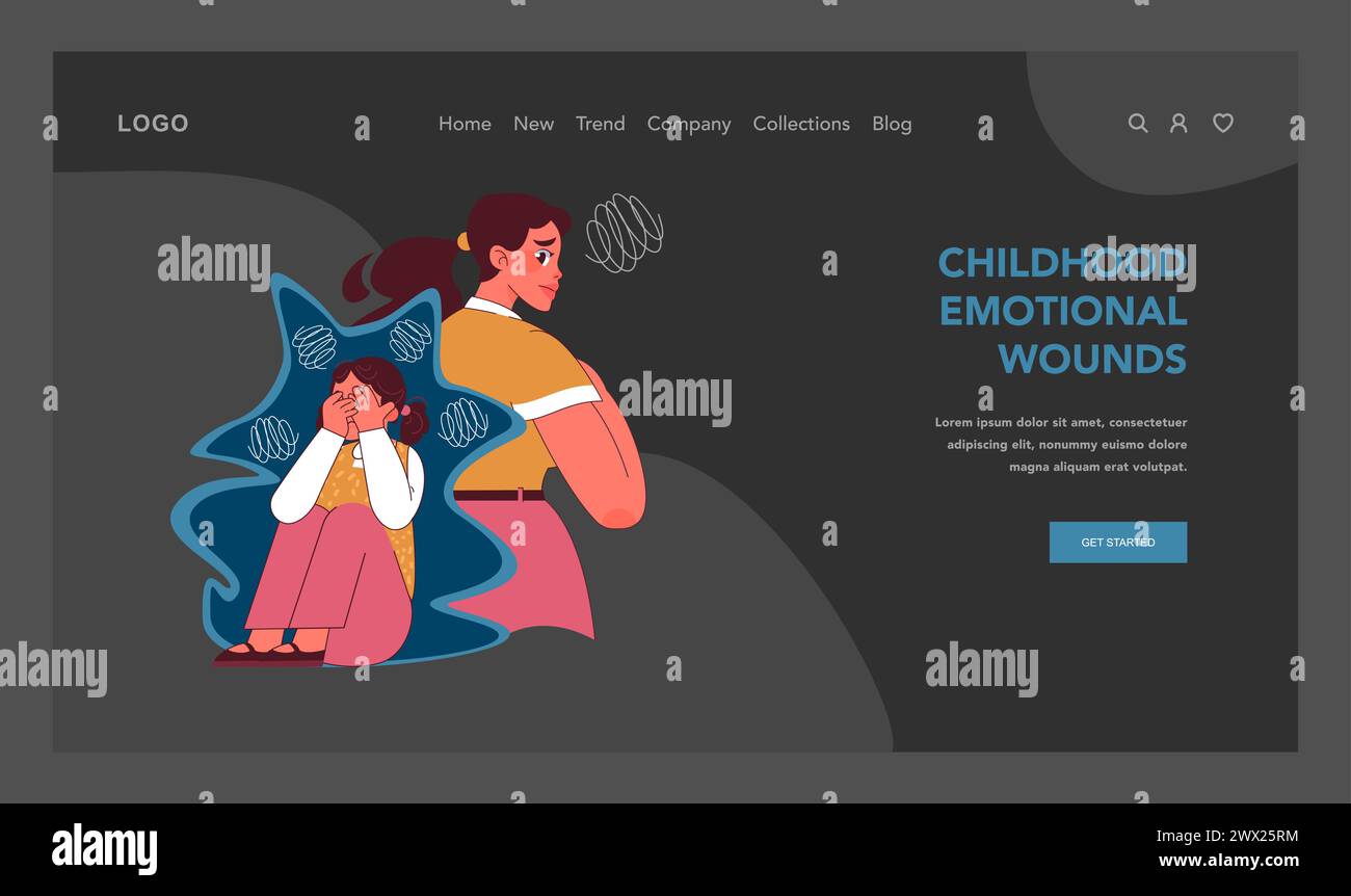 Childhood wounds concept. Confronting past traumas and emotional ...