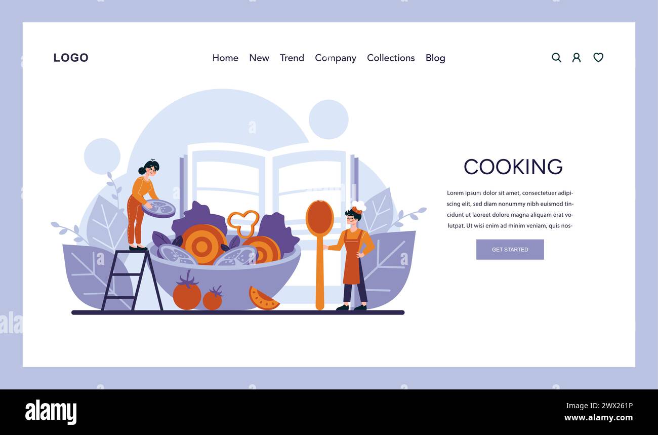 Cooking concept. A chef and an assistant prepare ingredients with joy ...