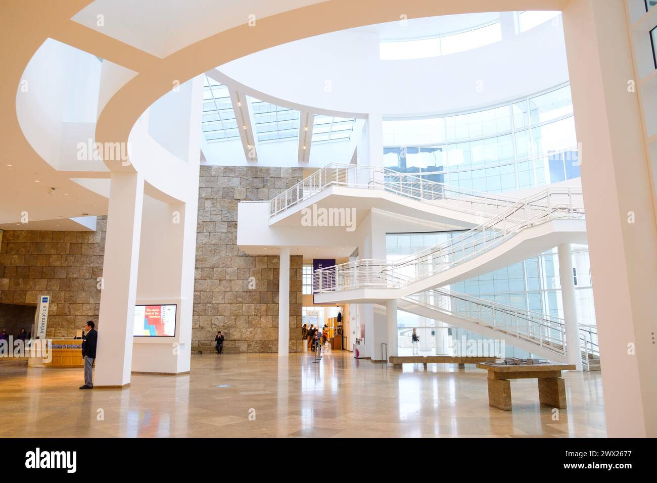 View of the Getty, art museum The Getty Center, Los Angeles, California ...