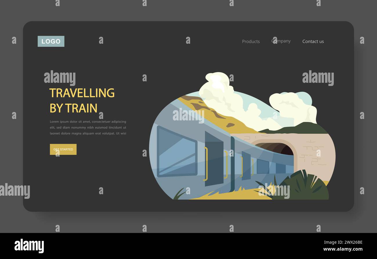 Train Exiting Tunnel. A train emerges from a tunnel into daylight ...