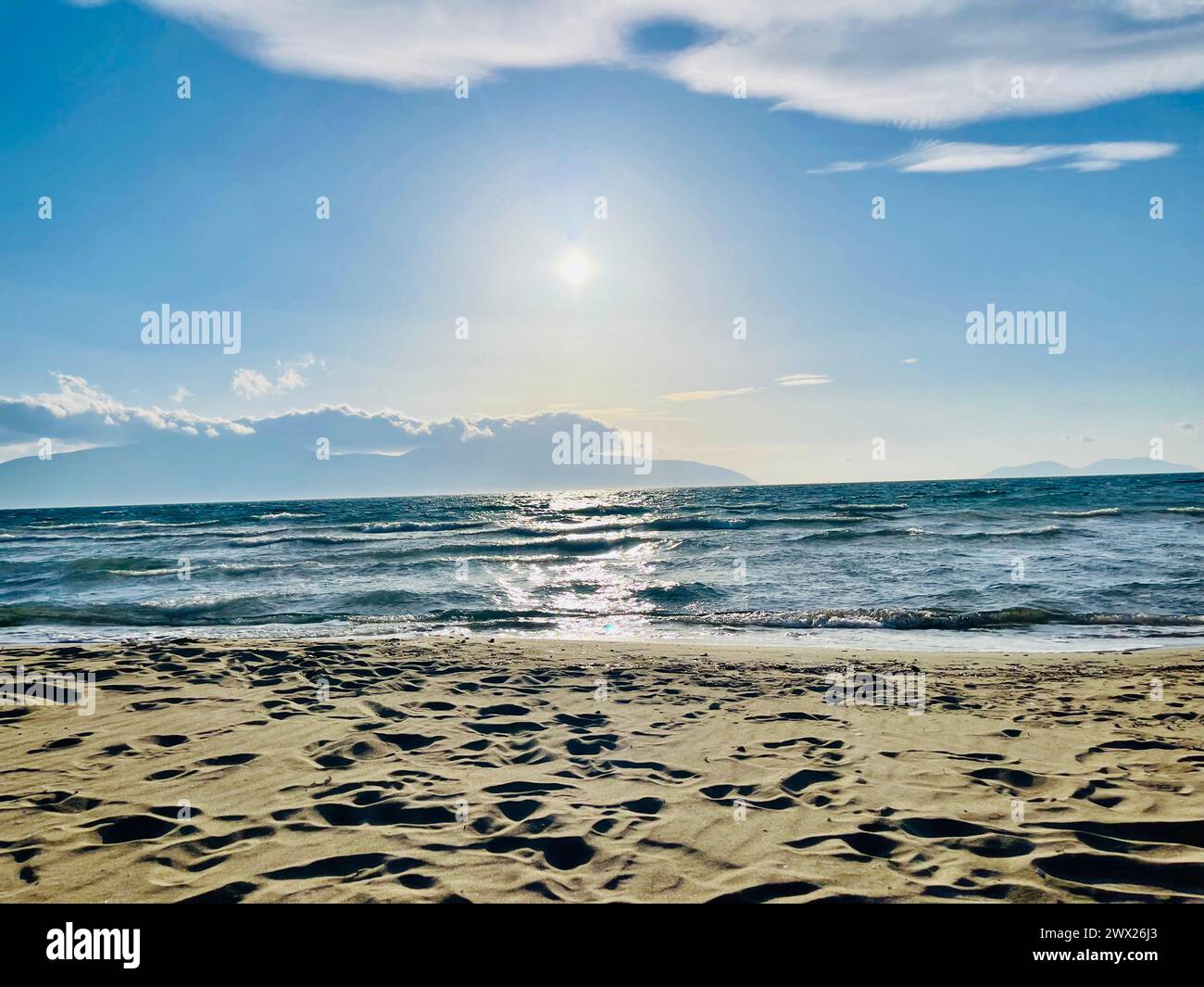 Summer cityscape of Vlore town. Adriatic sea, Albania Stock Photo - Alamy