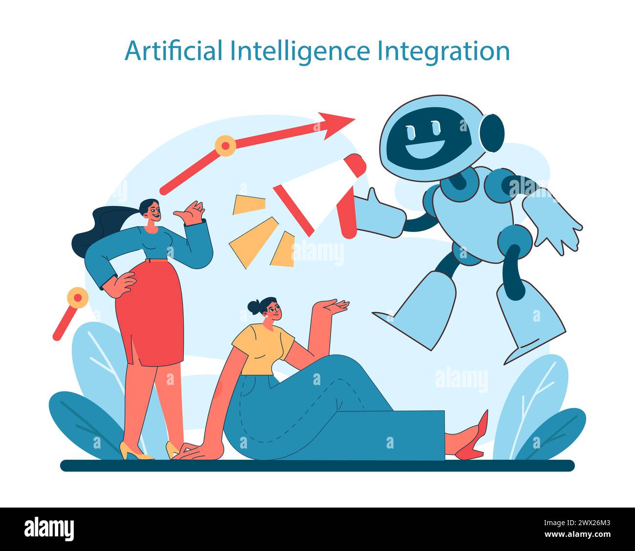 Marketing 5.0 concept. Innovative integration of AI to enhance consumer ...