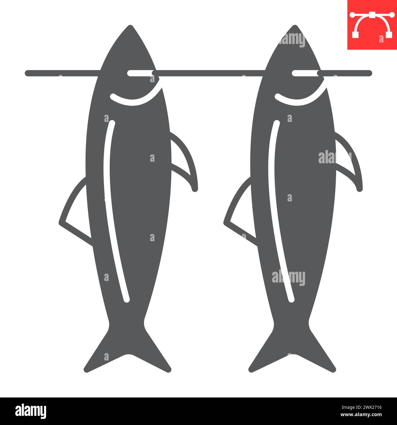 Smoked fish glyph icon, seafood and fish, salted dry fish vector icon ... Smoked fish glyph icon, seafood and fish, salted dry fish vector icon ...