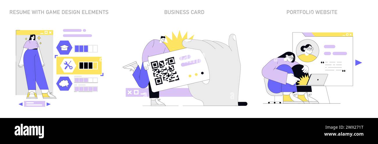 Professional Branding Set. Innovative resume design, interactive ...