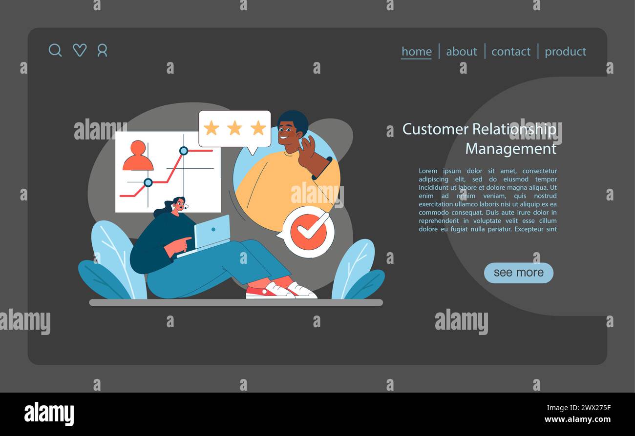 Customer Relationship Management concept. Enhancing client satisfaction through feedback and ...