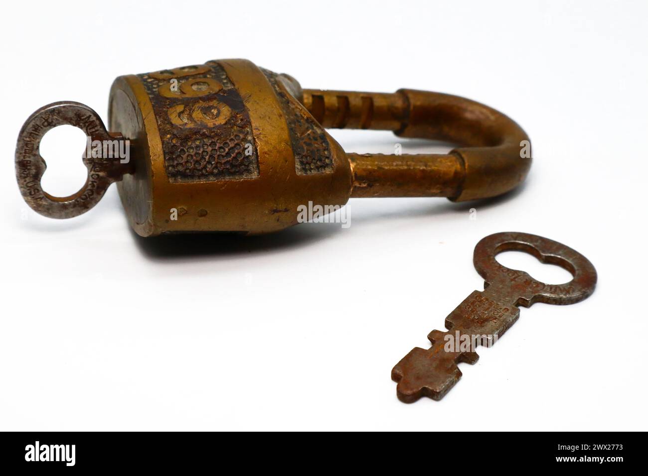 Antique 1890s Brass "Scandinavian" 999 Padlock by Miller Lock Company ...