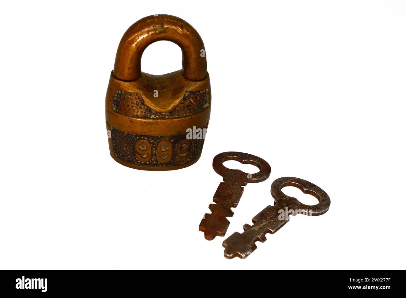 Antique 1890s Brass "Scandinavian" 999 Padlock by Miller Lock Company ...