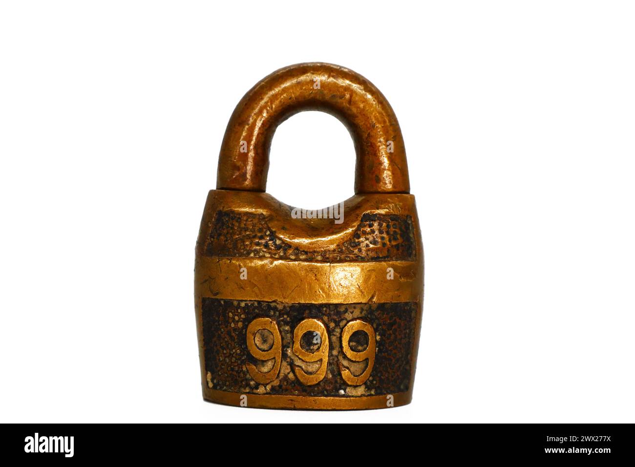 Antique 1890s Brass "Scandinavian" 999 Padlock by Miller Lock Company ...