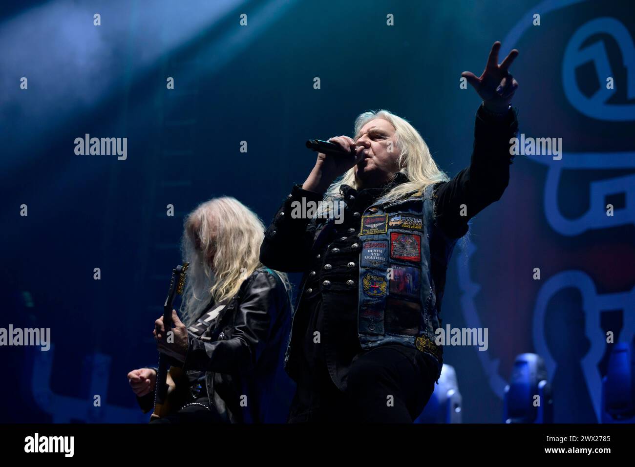Saxon Peter Biff Byford live in der Olympiahalle, München am 25.03.2024 ...