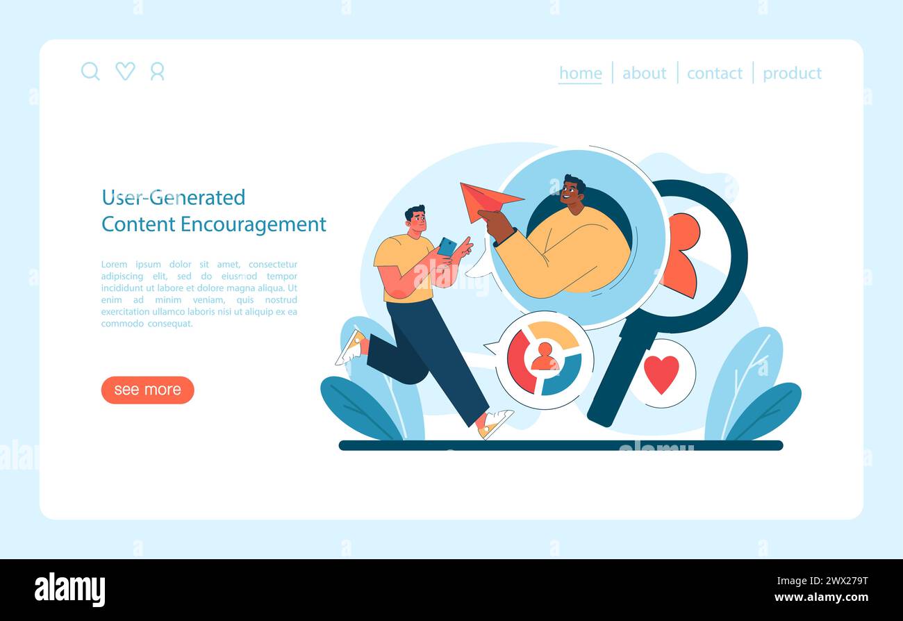 User-Generated Content Encouragement illustration. Highlights the ...