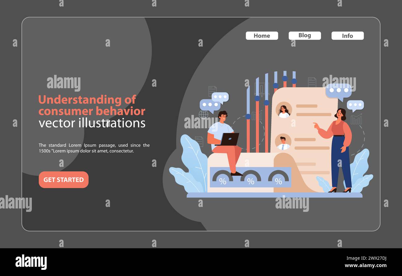 Consumer Behavior Understanding. A vibrant illustration capturing the ... Consumer Behavior Understanding. A vibrant illustration capturing the ...