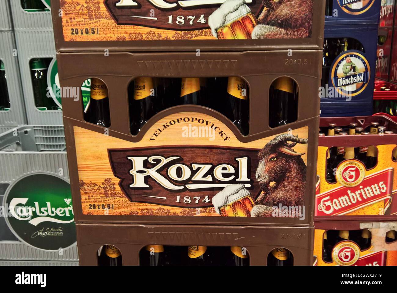 Kozel Bier Brauerei. Velkopopovicky Kozel - Bier Brauerei aus ...