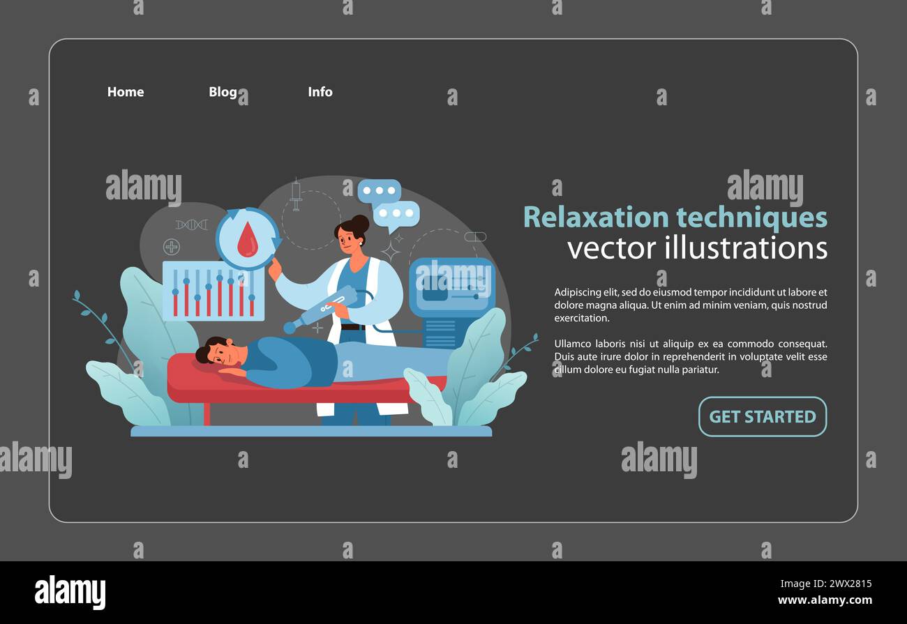 Relaxation techniques. A serene depiction of a relaxation session ...